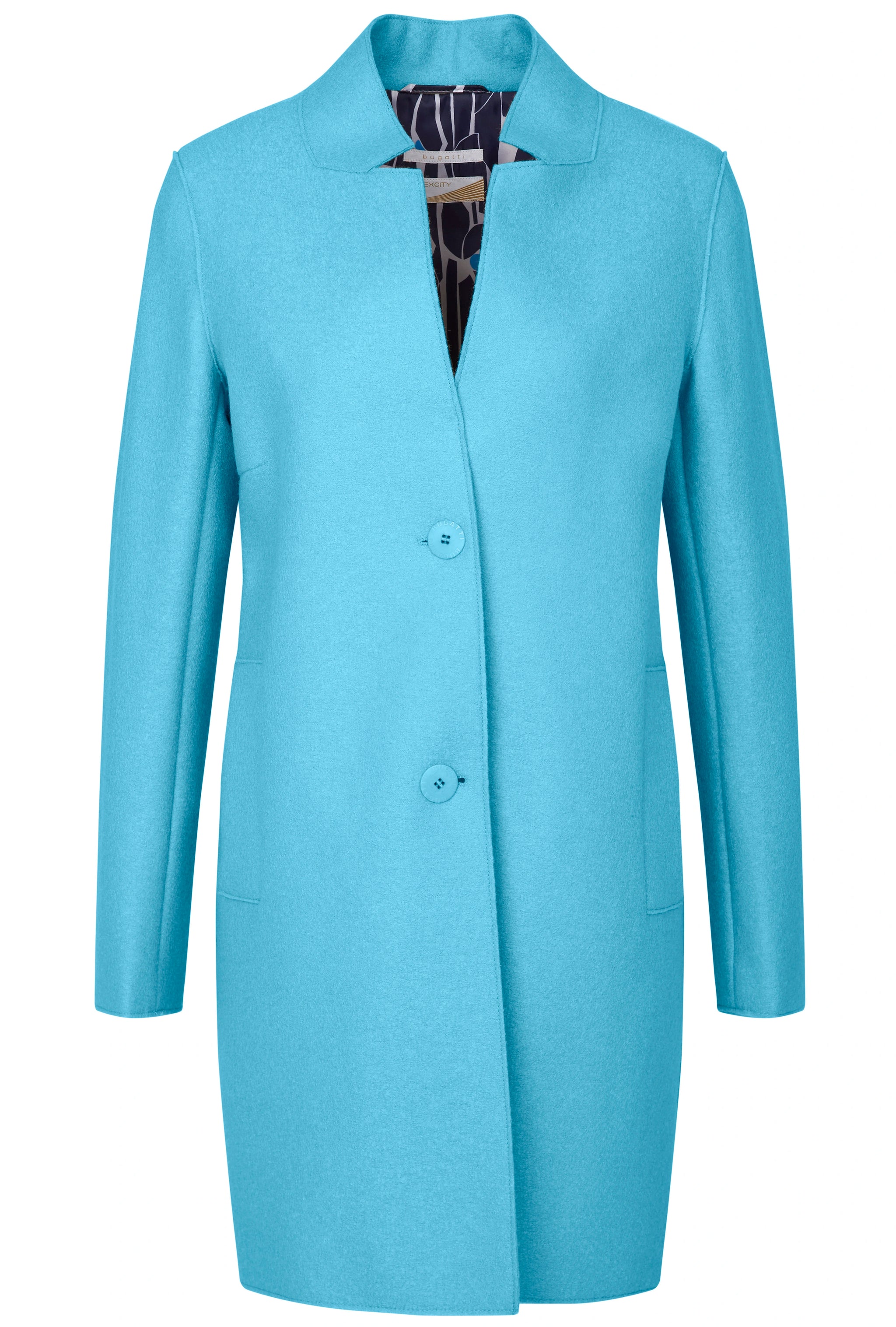 Kurzmantel aus Sommerwolle in aqua | Bugatti