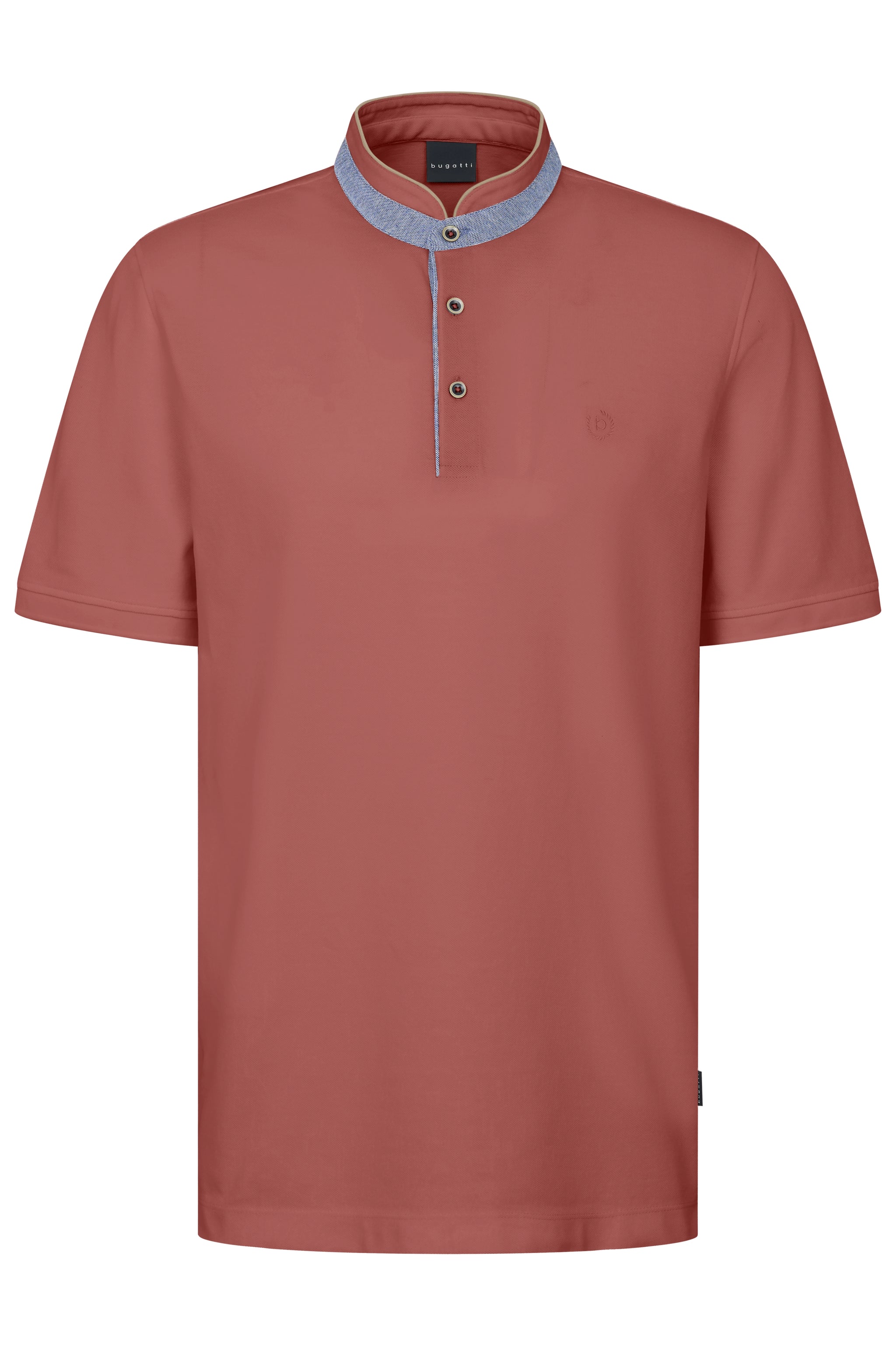 Polo with stand-up collar in apricot | Bugatti